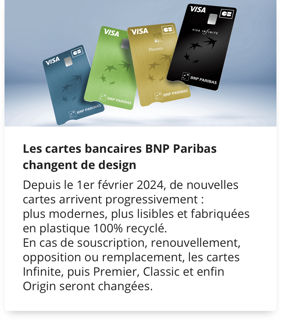 Découvrir toutes les cartes bancaires | BNP Paribas